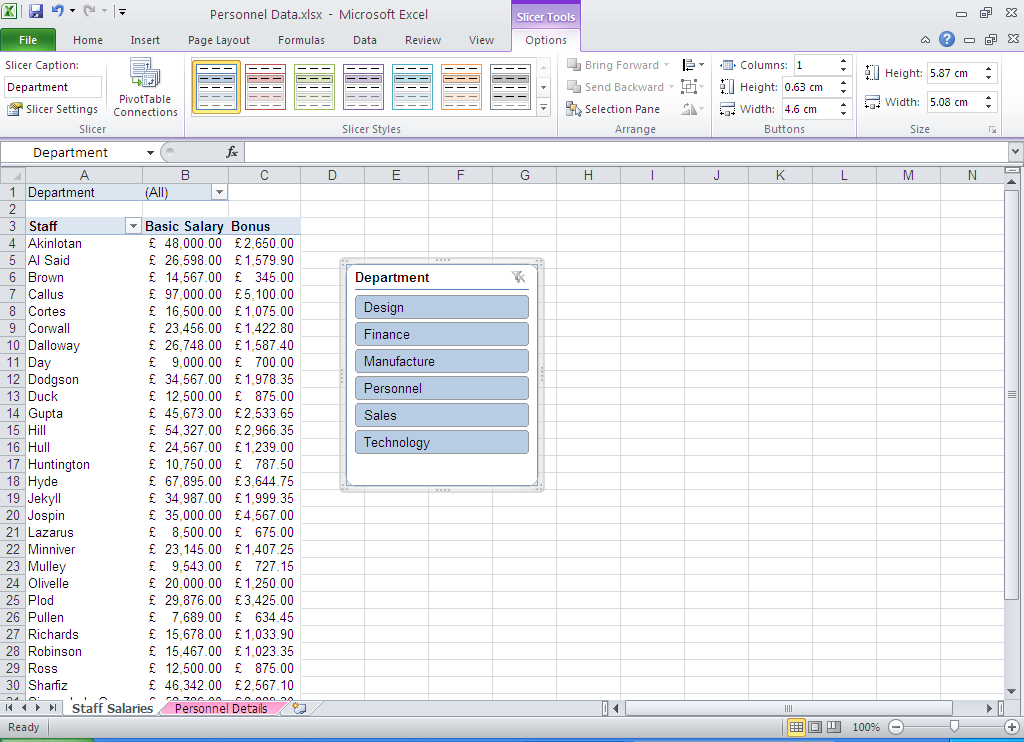 How to Customise Your Excel Reports With Slicers | Happy Ltd How to Customise Your Excel Reports With Slicers | Happy Ltd
